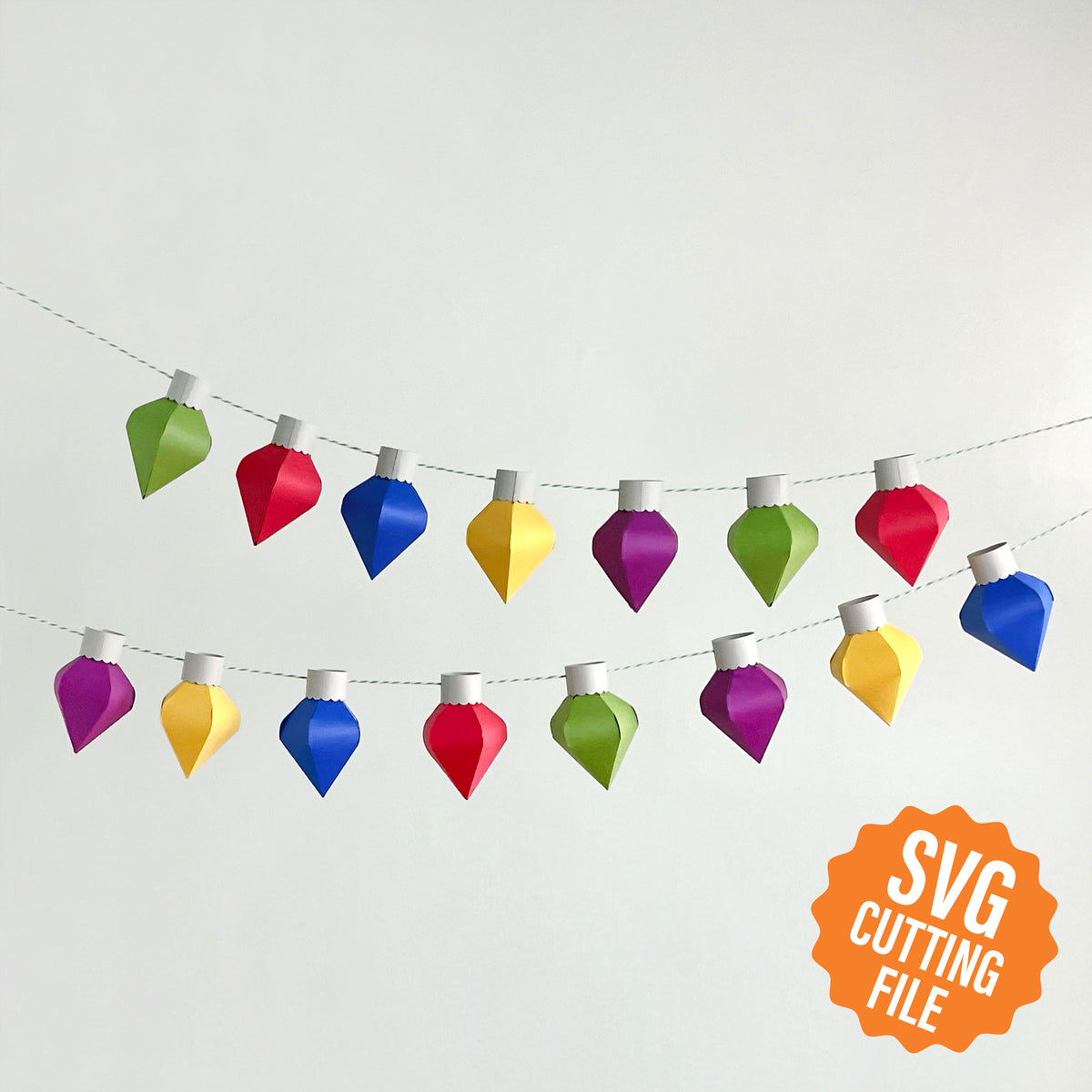 Paper Christmas Light Garland SVG Cutting File – Especially Paper