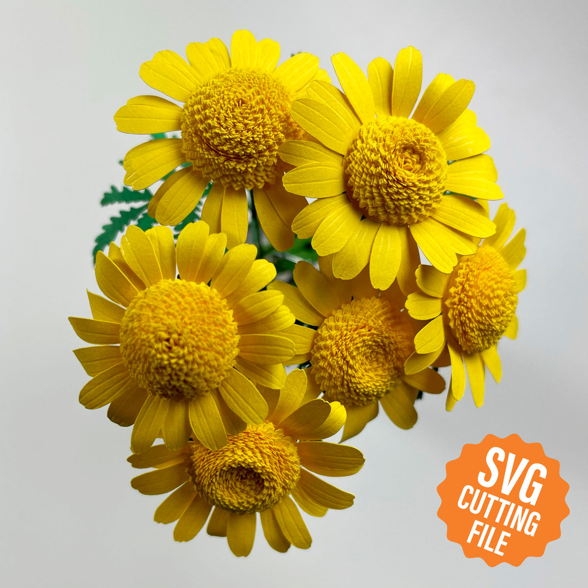 SVG Paper Flower: Dyer’s Chamomile Template for Cutting Machines ...